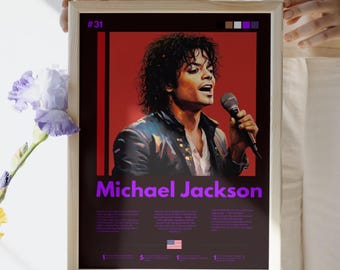 Michael Jackson Poster | Digital Wall Art | Instant Download Printable ...
