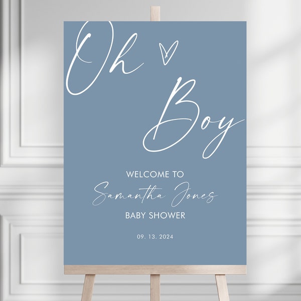 Welcome Baby Shower Sign Boy - Etsy