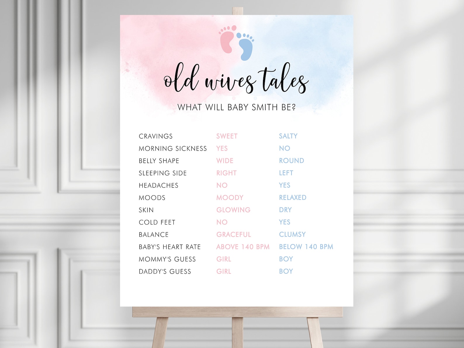 Gender Reveal Old Wives Tales Game, Old Wives Tales Gender Prediction ...