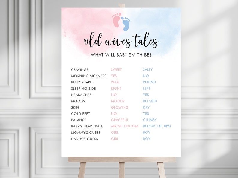 Gender Reveal Old Wives Tales Game, Old Wives Tales Gender Prediction ...