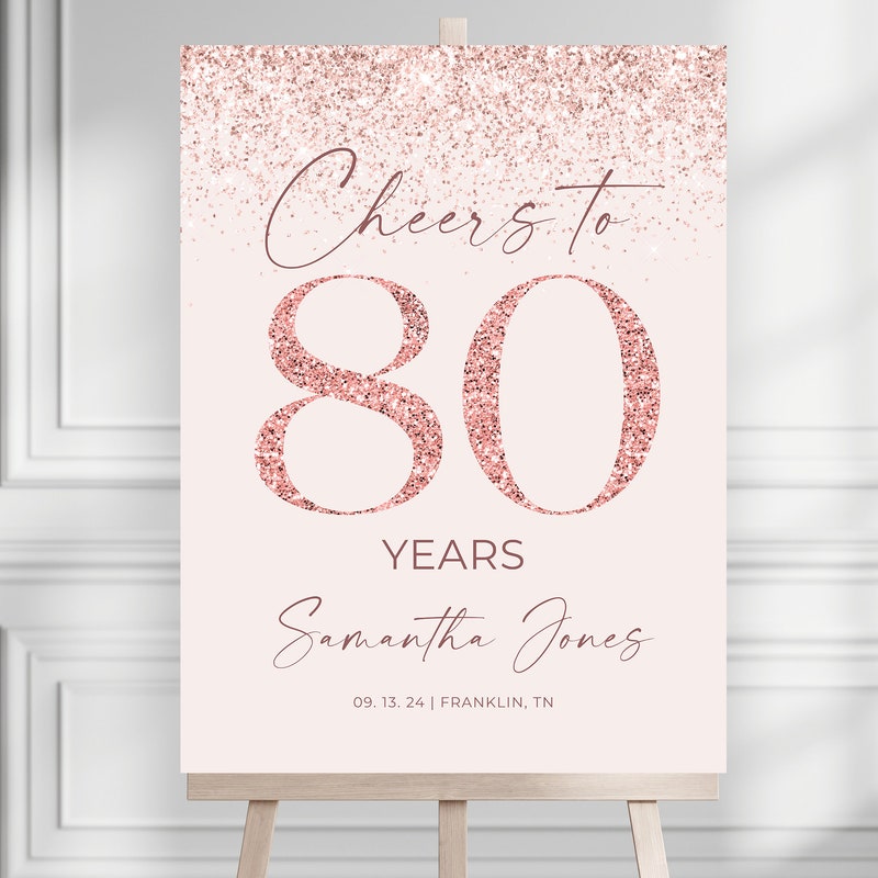 80th Birthday Sign - Etsy