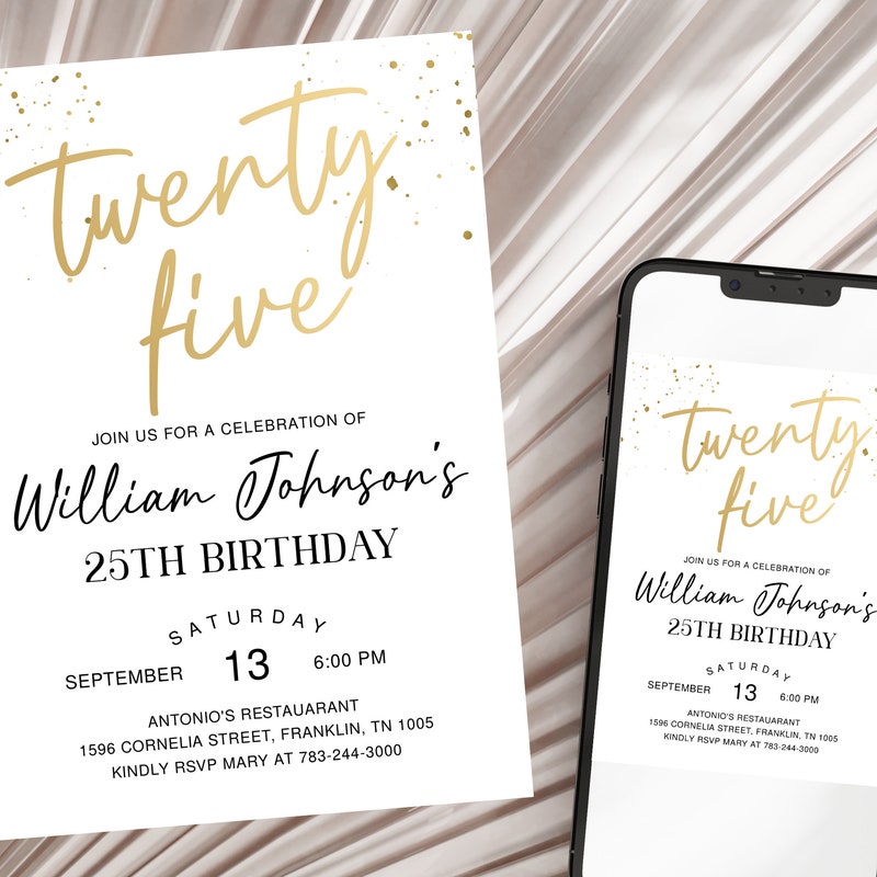 25th Birthday Party - Etsy