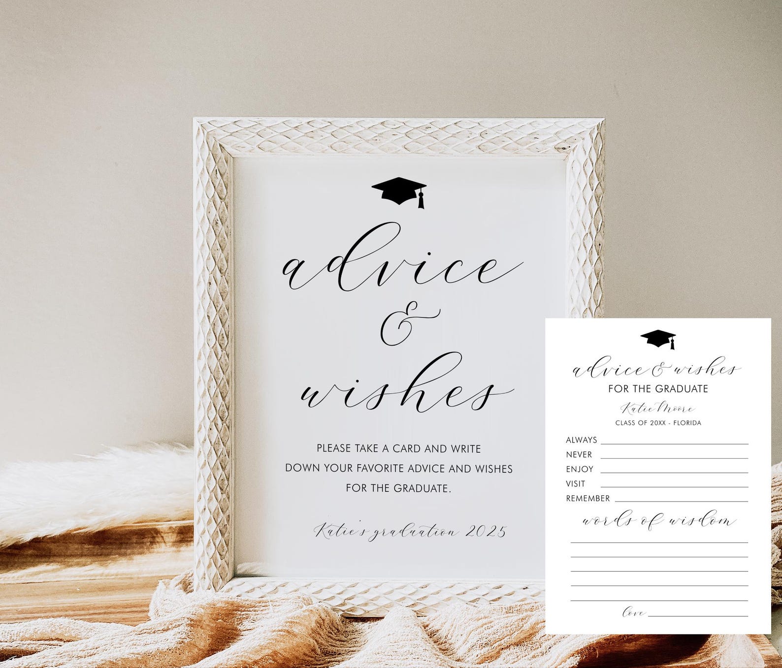 Graduation Advice & Wishes, Printable Graduation Advice Cards, Custom ...