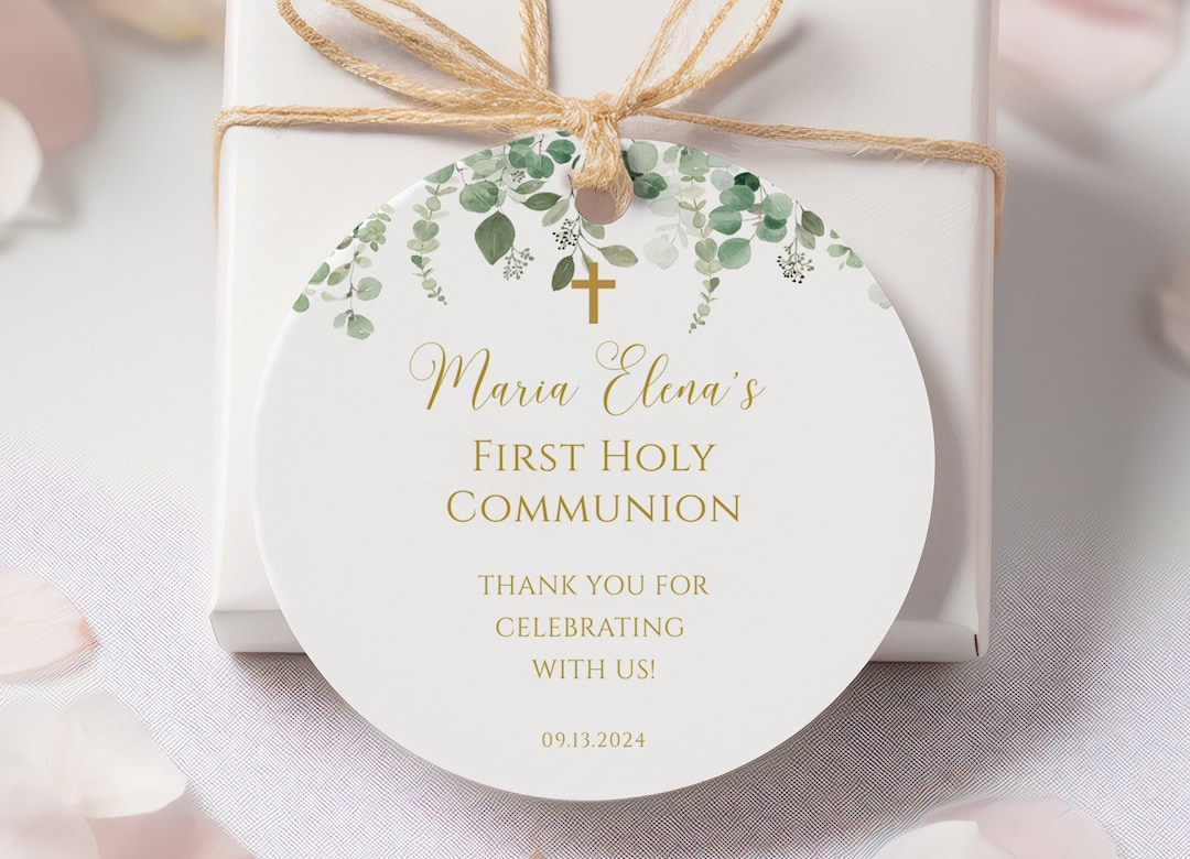 Editable Round Tags Instant Download, Greenery Round Favor Tag ...