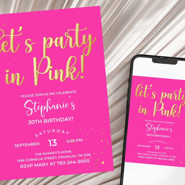 Pink Birthday Party - Etsy