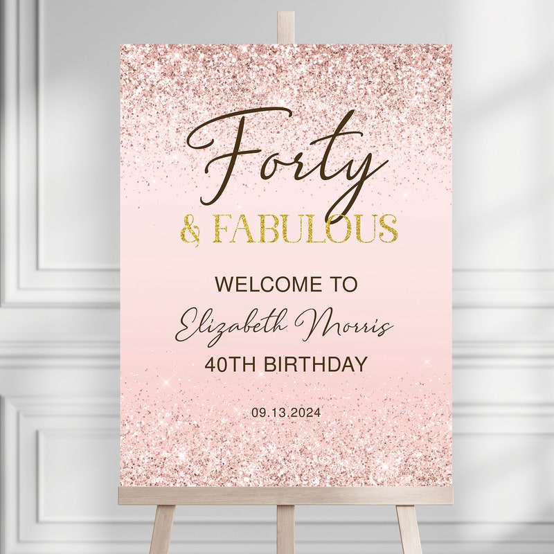40th Printable - Etsy