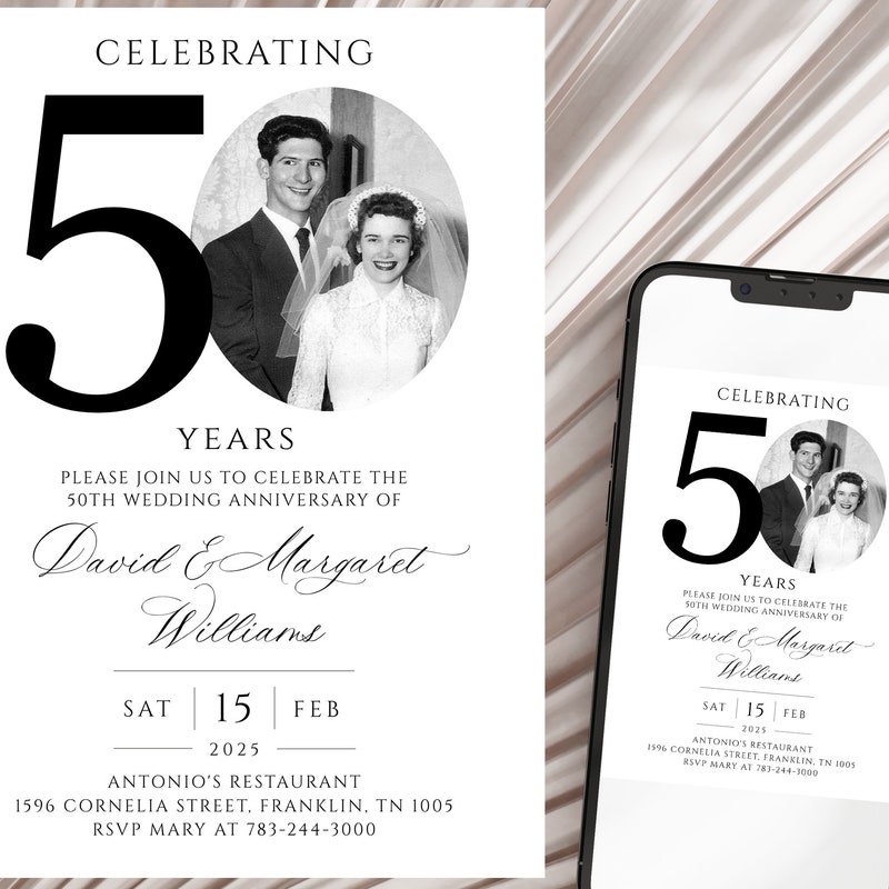 50th Wedding Anniversary Program Template - Etsy
