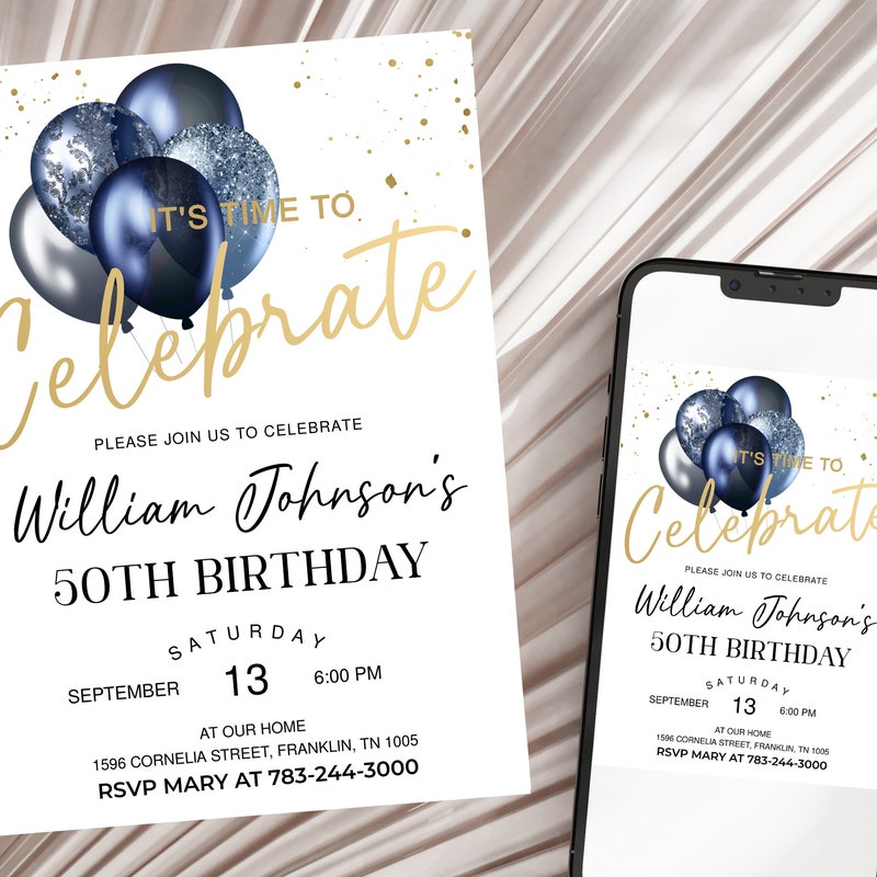 Mens Birthday Invitations - Etsy