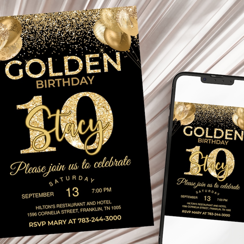 Golden Birthday - Etsy