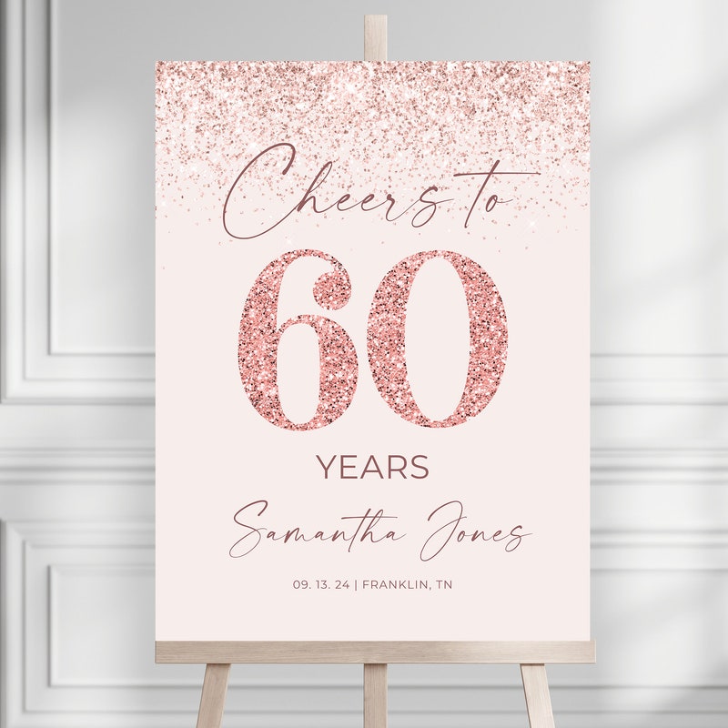 60th Birthday Printable - Etsy