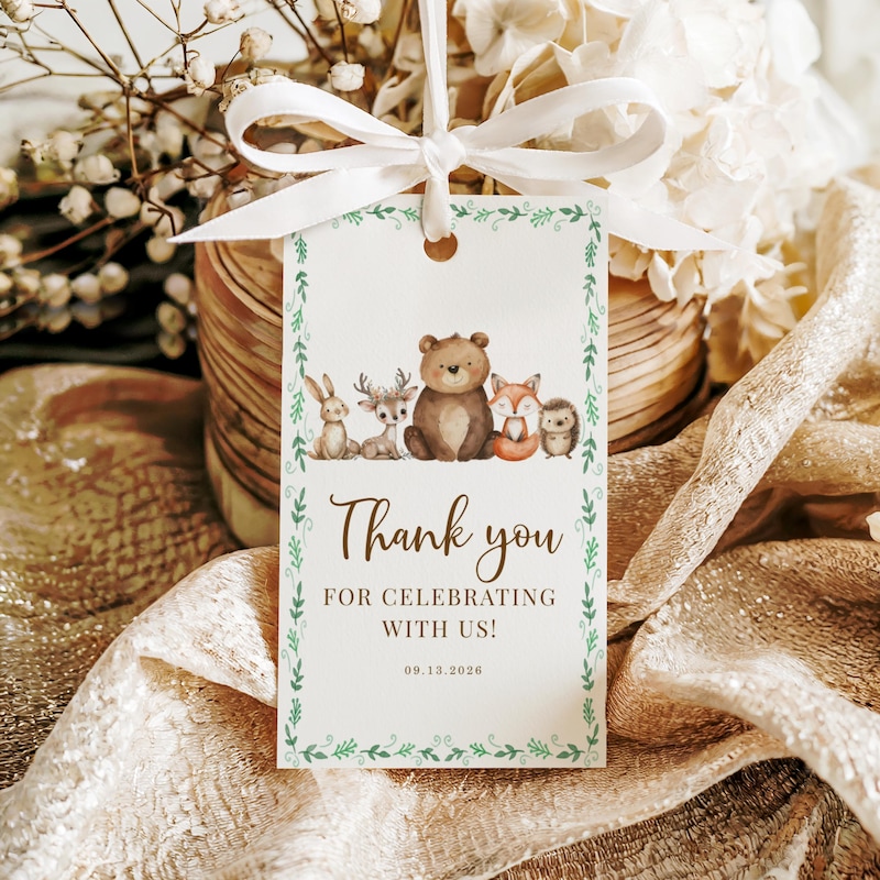 Woodland Themed Thank You - Etsy