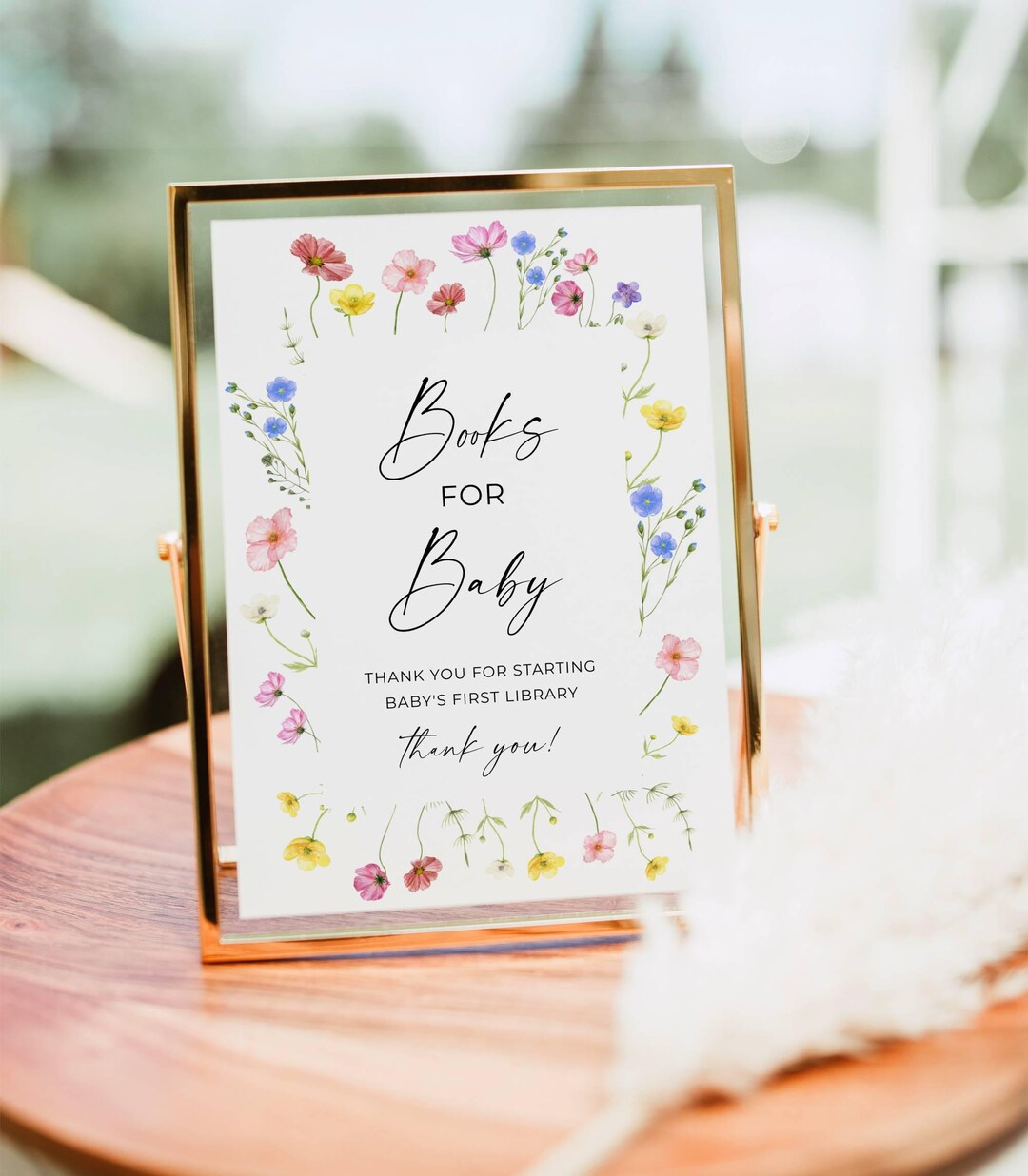 Boho Book for Baby Sign, Printable Baby Shower Book for Baby Sign ...