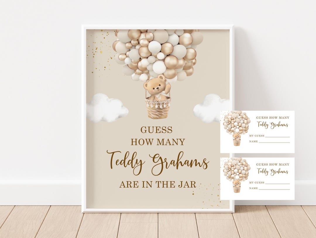 Bear Guess How Many Bears Game Teddy Bear Baby Shower Game We Can ...
