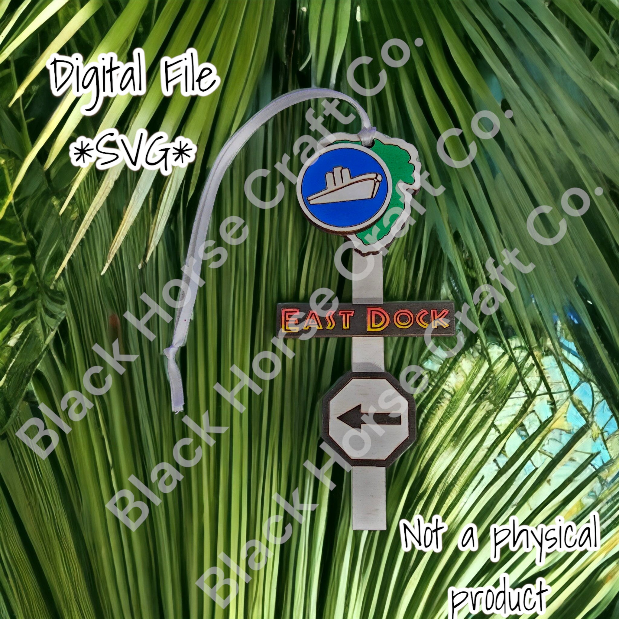 East Dock Sign Ornament SVG Digital File, Nedry's Sign, Dinosaur Park ...