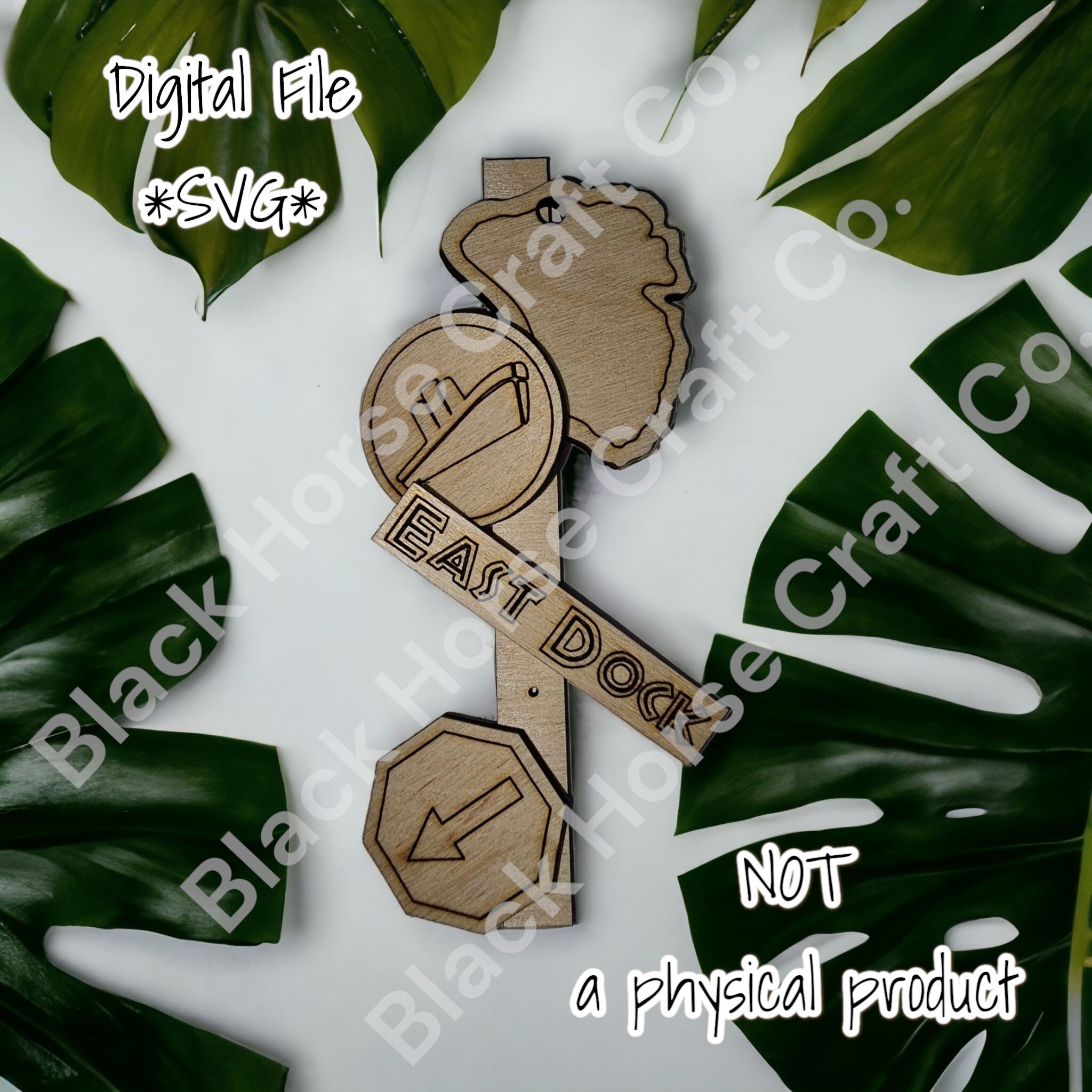 East Dock Sign Ornament SVG Digital File, Nedry's Sign, Dinosaur Park ...