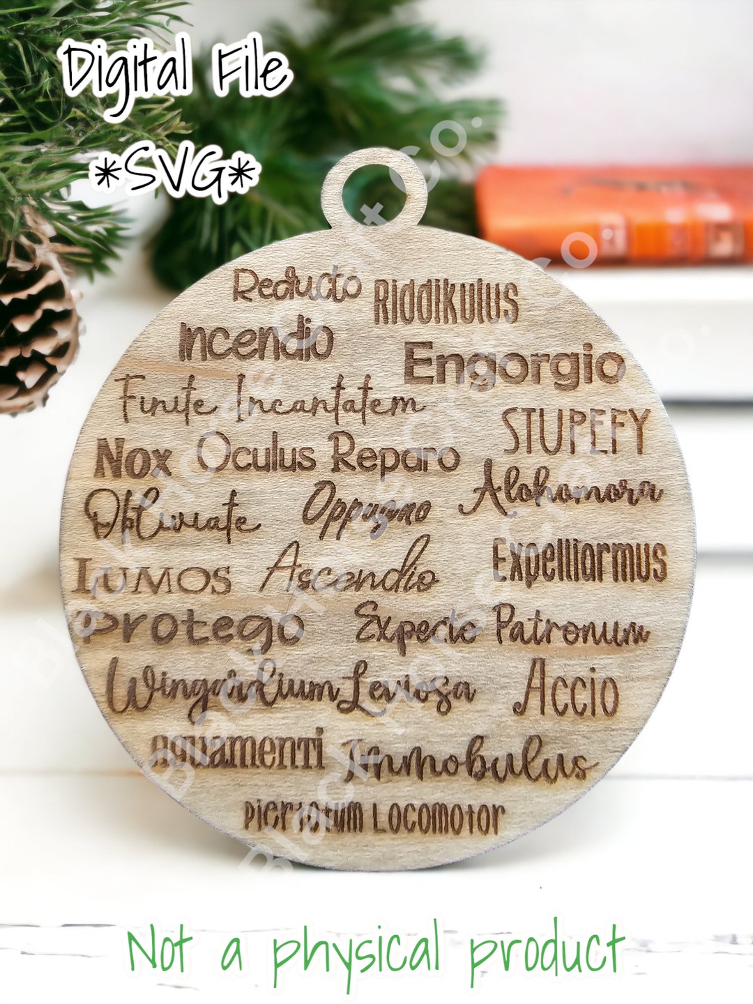 Magic Spells Ornament SVG Digital File, Potter Spells SVG, Lumos ...