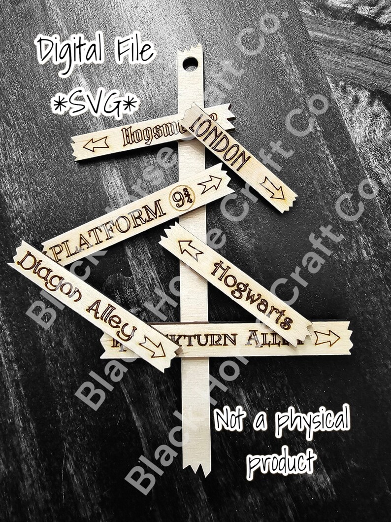 Wizard Locations Directional Sign SVG Digital File - Etsy
