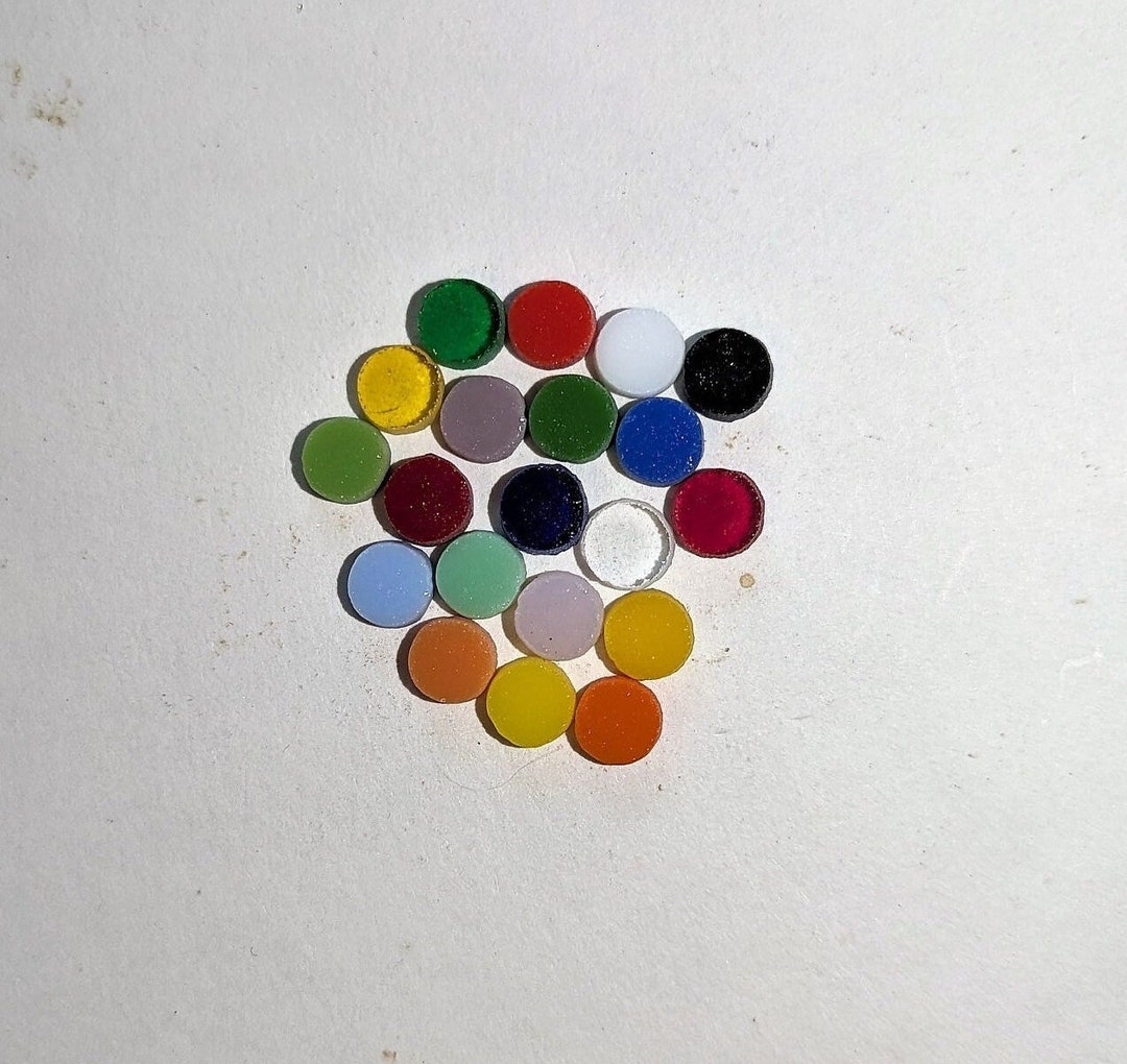 1/4" Precut Stained Glass Circles - Coe 96 Glass - for Fusing / Mosaic ...