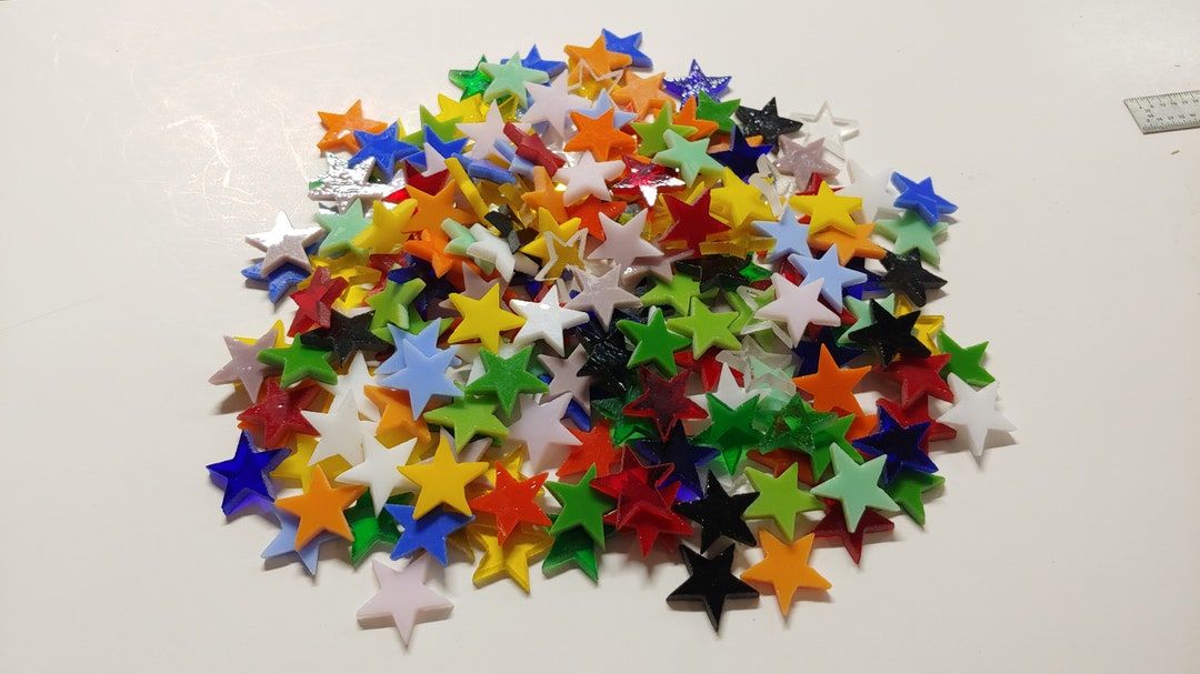 3/4" Coe 96 Precut Stained Glass Glass Stars - for Fusing / Mosaic - Etsy