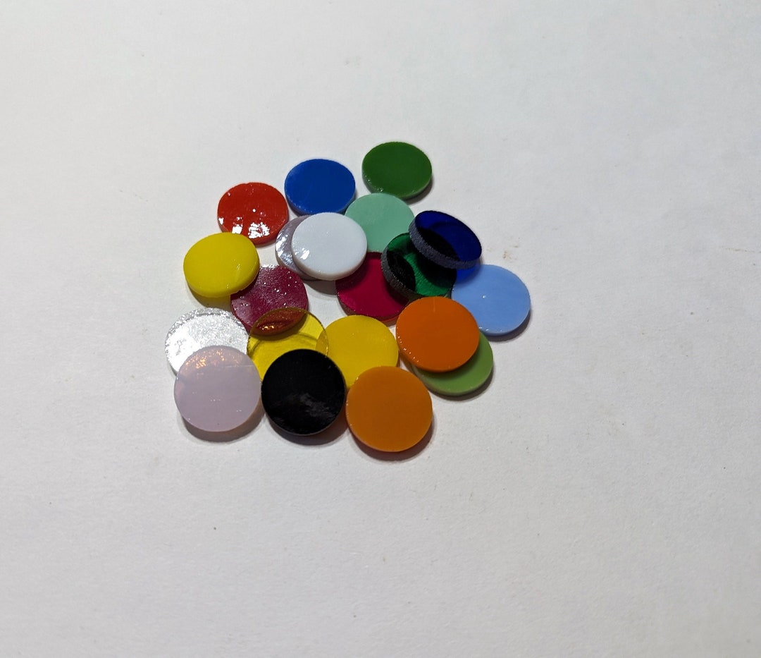 3/4" Precut Stained Glass Circles - Coe 96 Glass - for Fusing / Mosaic ...