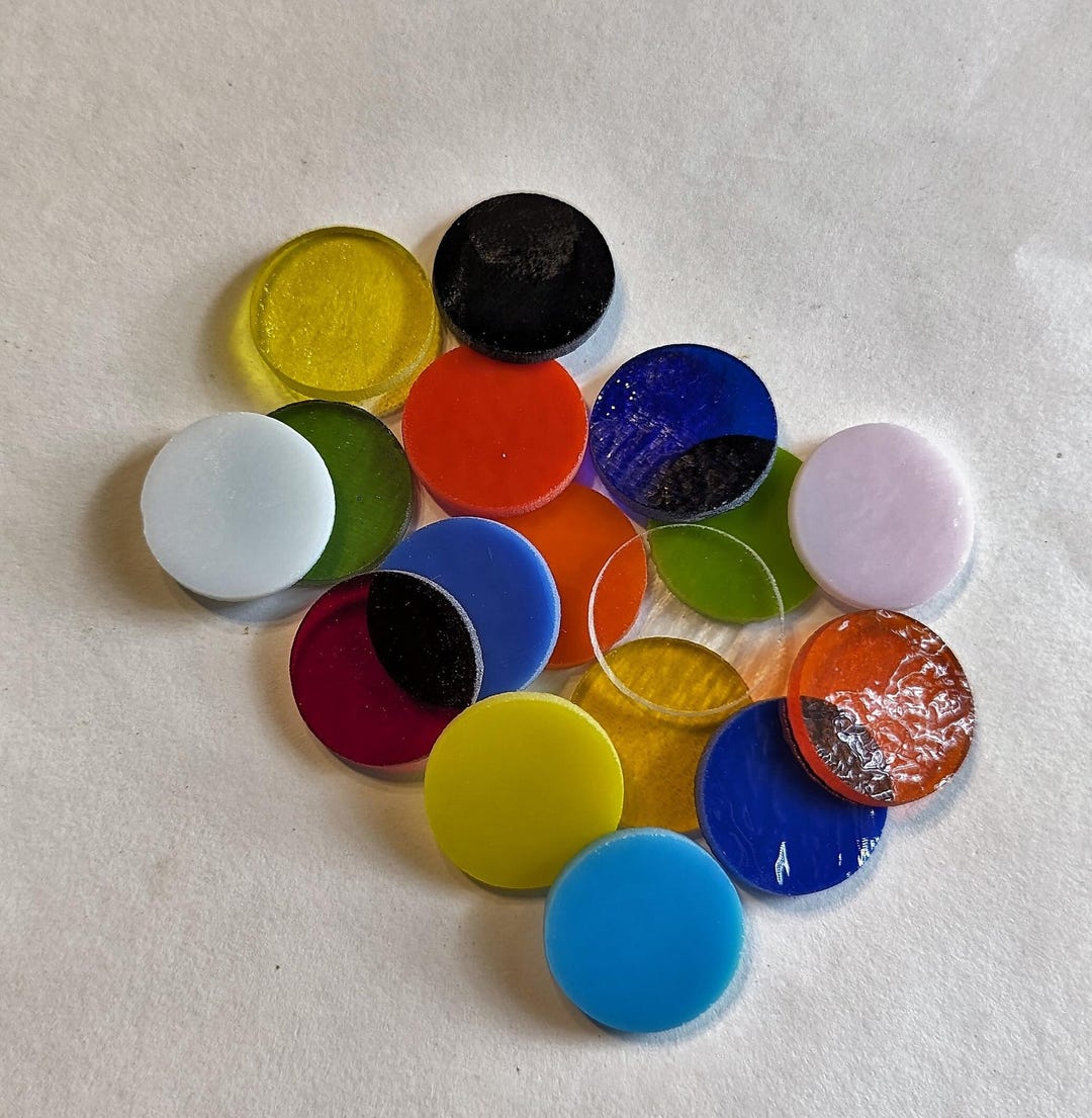 Coe 90 - 2 1/2" Precut Stained Glass Circles - for Fusing / Mosaic - Etsy