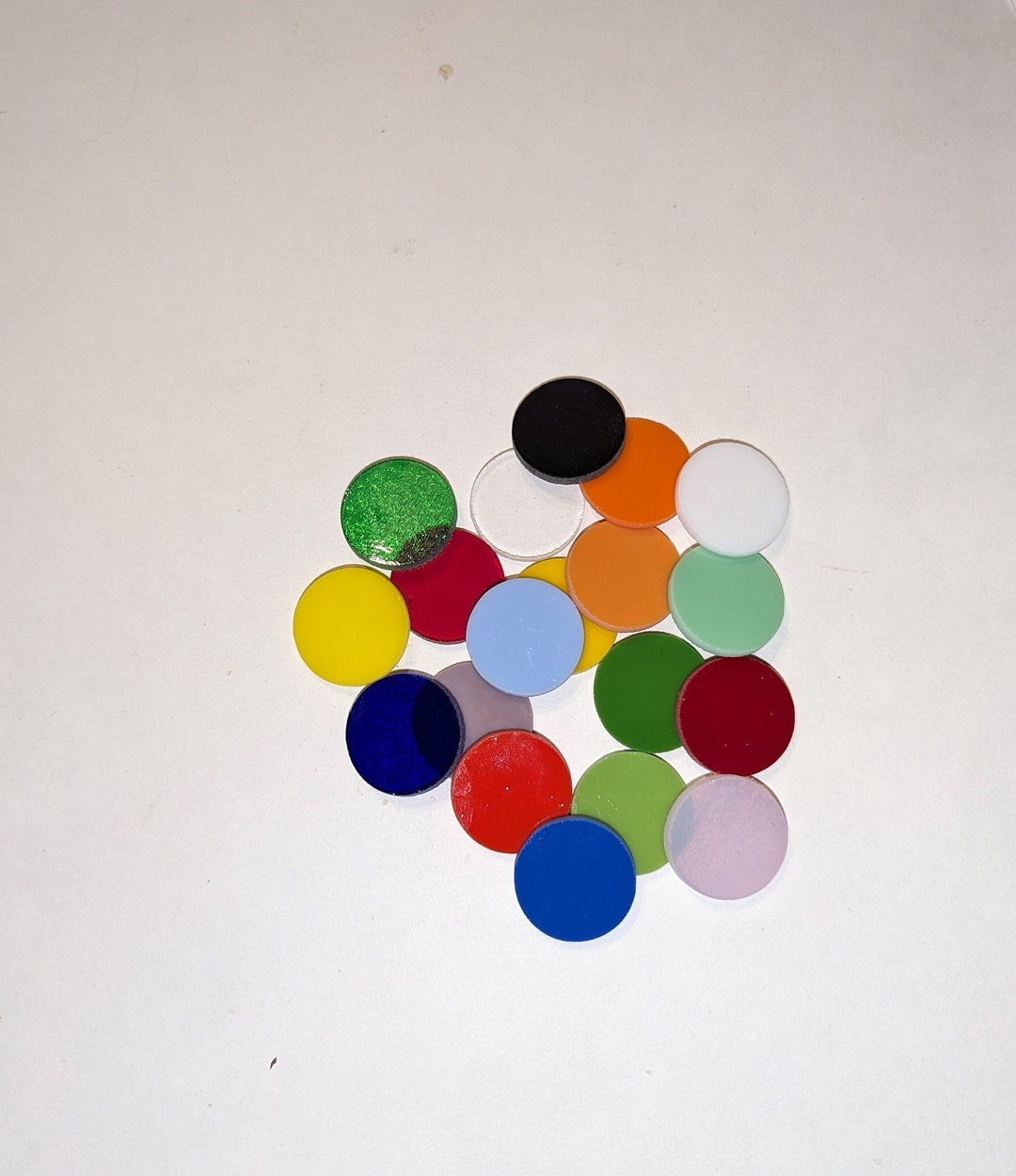 1" Precut Stained Glass Circles - Coe 96 Glass - for Fusing / Mosaic - Etsy