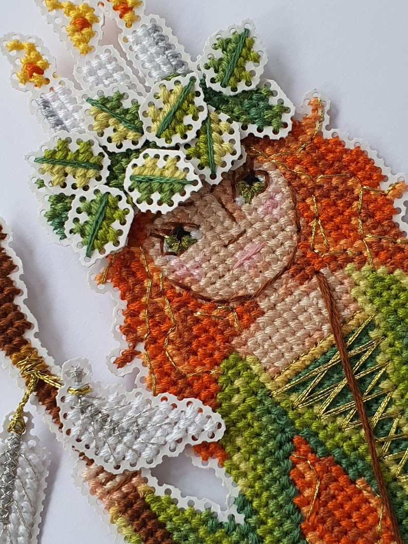 Goddess Brigid Paper Doll Cross Stitch Pattern, St Brigid Embroidery ...
