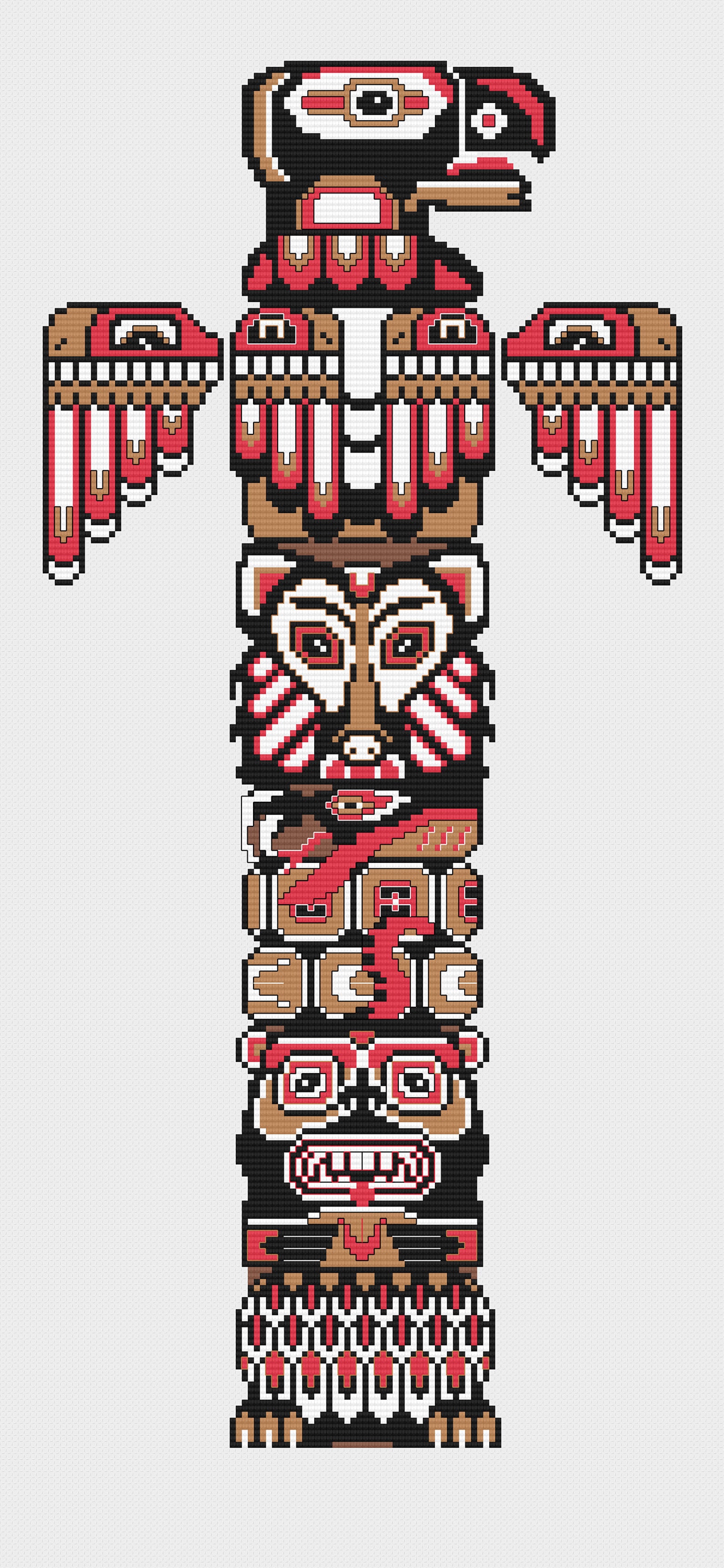 Haida Family Totem Pole Cross Stitch Pattern First Nation - Etsy UK