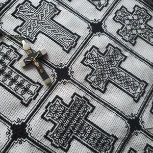 Gothic Blackwork Crosses Cross Stitch Pattern, Black Work Cross Collection Embroidery Chart ...