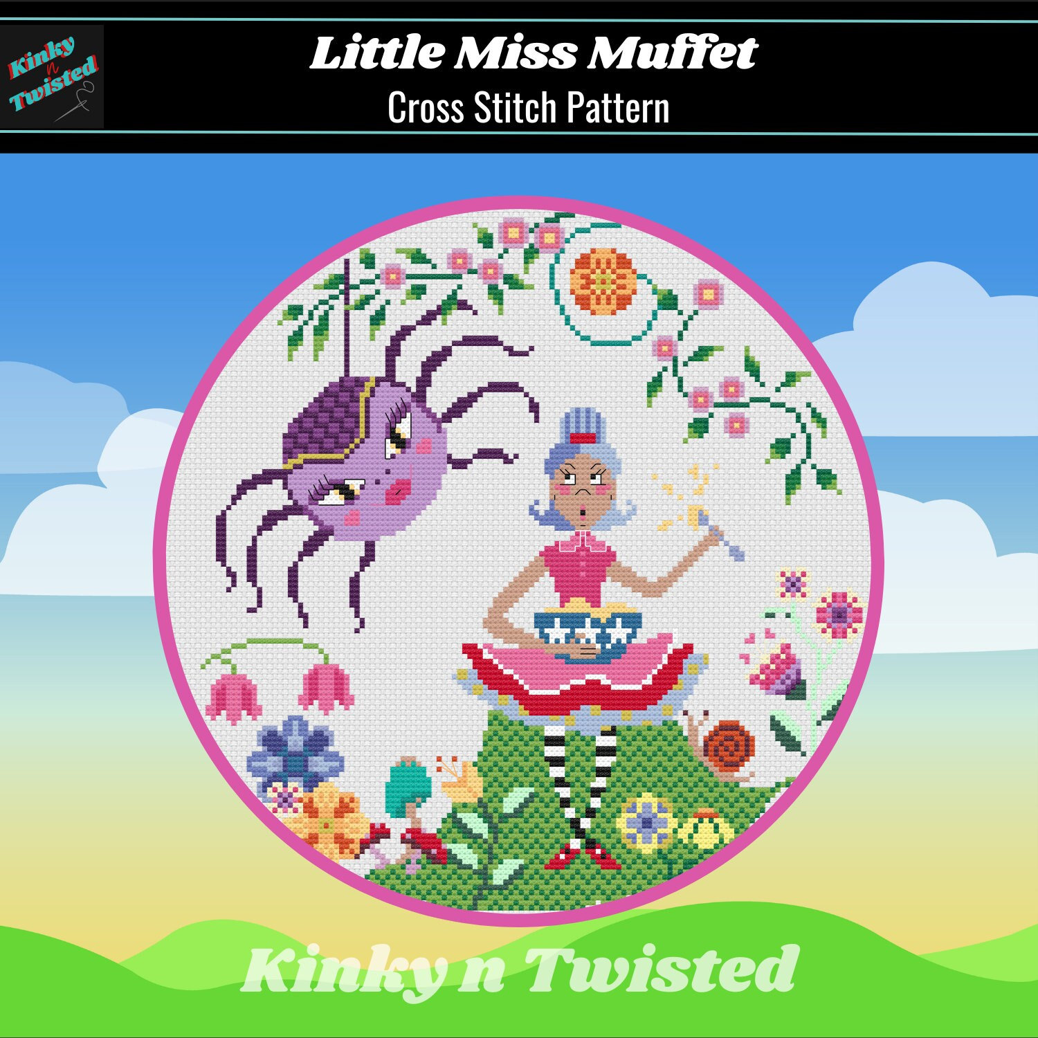 Nursery Rhyme Cross Stitch Pattern, Children's Bedroom Décor, Easy ...