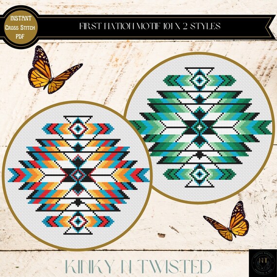 Double Pattern. Traditional First Nation Cross Stitch Pattern - Etsy