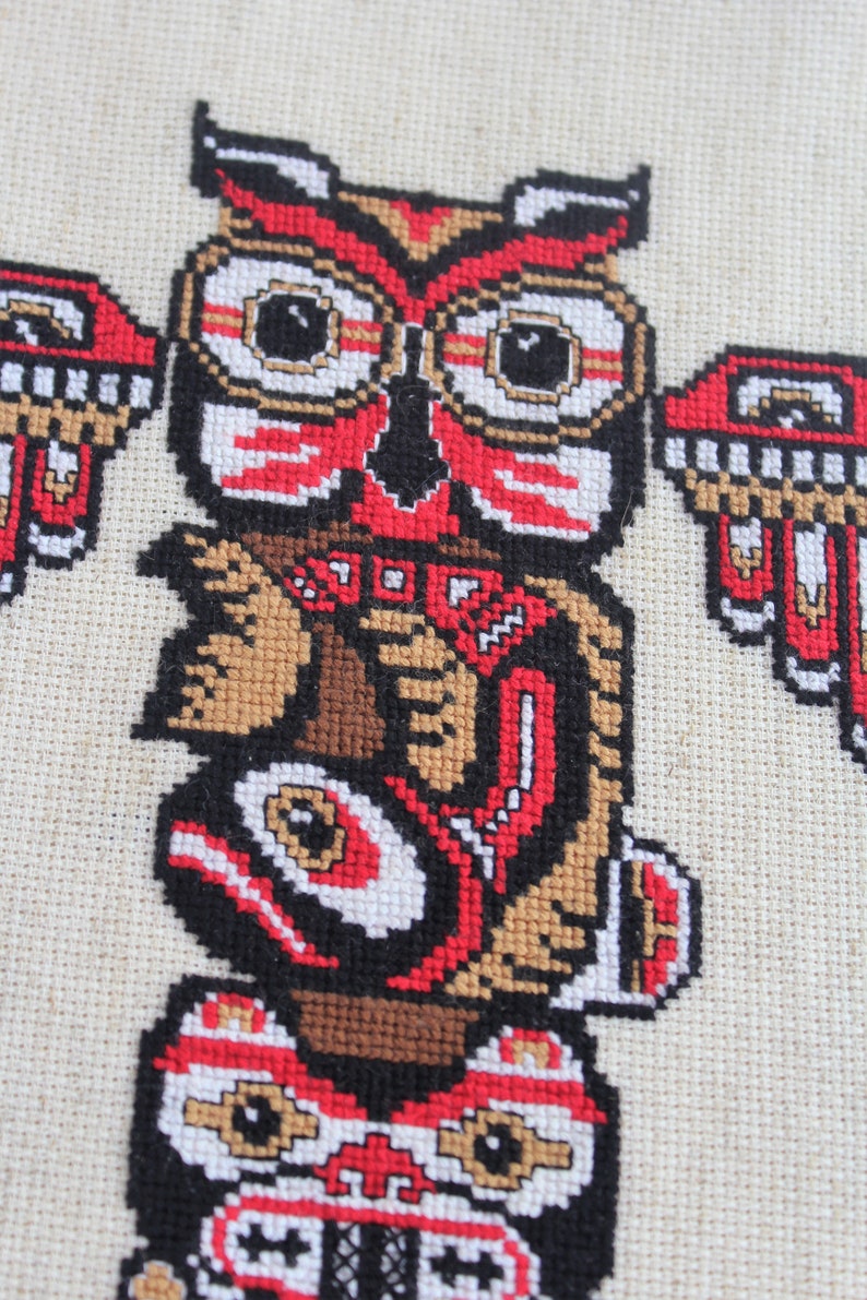 Haida Family Totem Pole Cross Stitch Pattern First Nation - Etsy UK