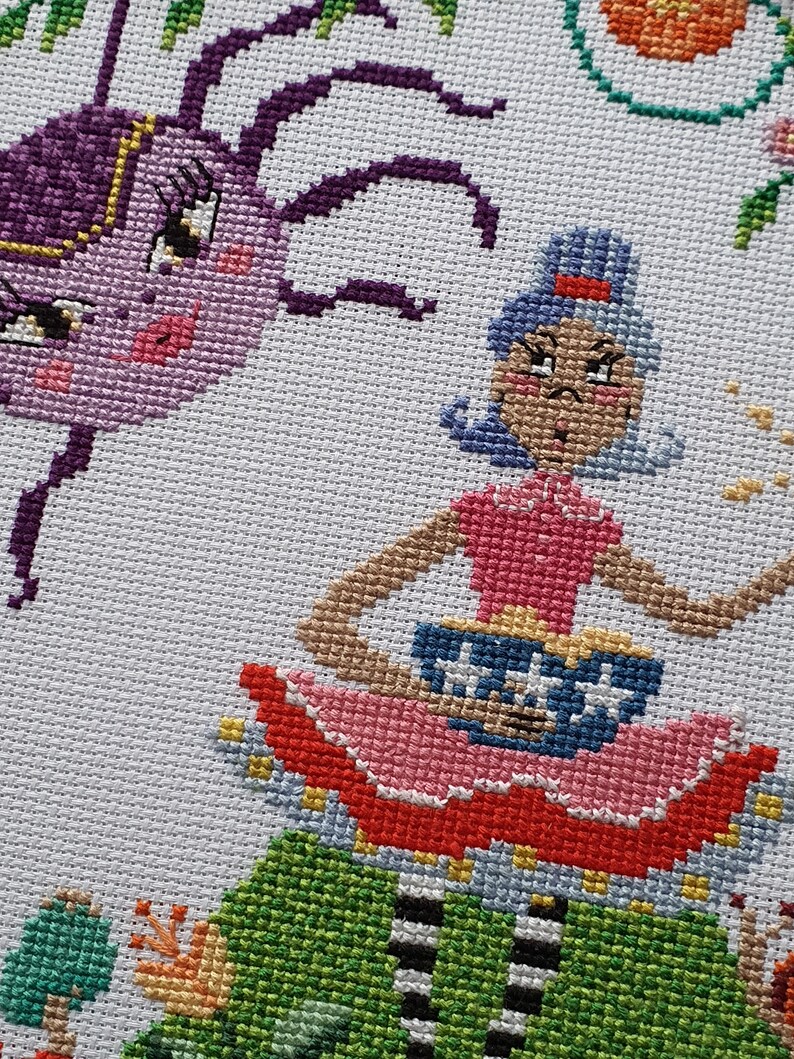 Nursery Rhyme Cross Stitch Pattern, Children's Bedroom Décor, Easy ...