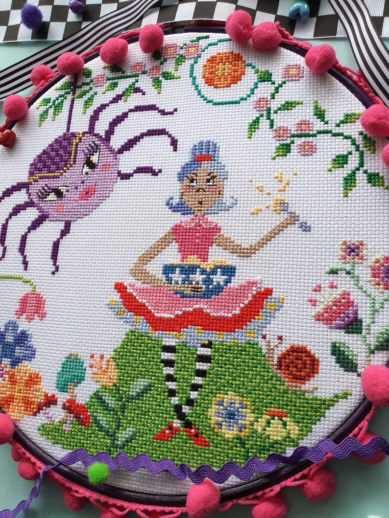 Nursery Rhyme Cross Stitch Pattern, Children's Bedroom Décor, Easy ...