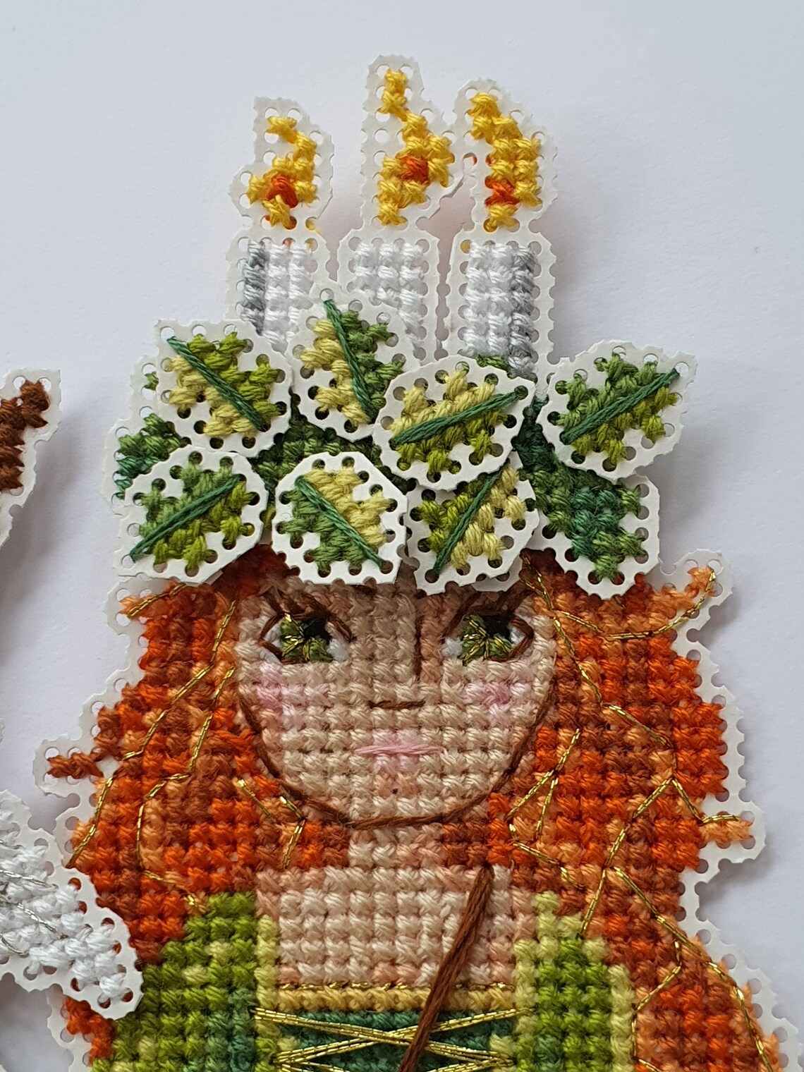 Goddess Brigid Paper Doll Cross Stitch Pattern, St Brigid Embroidery ...