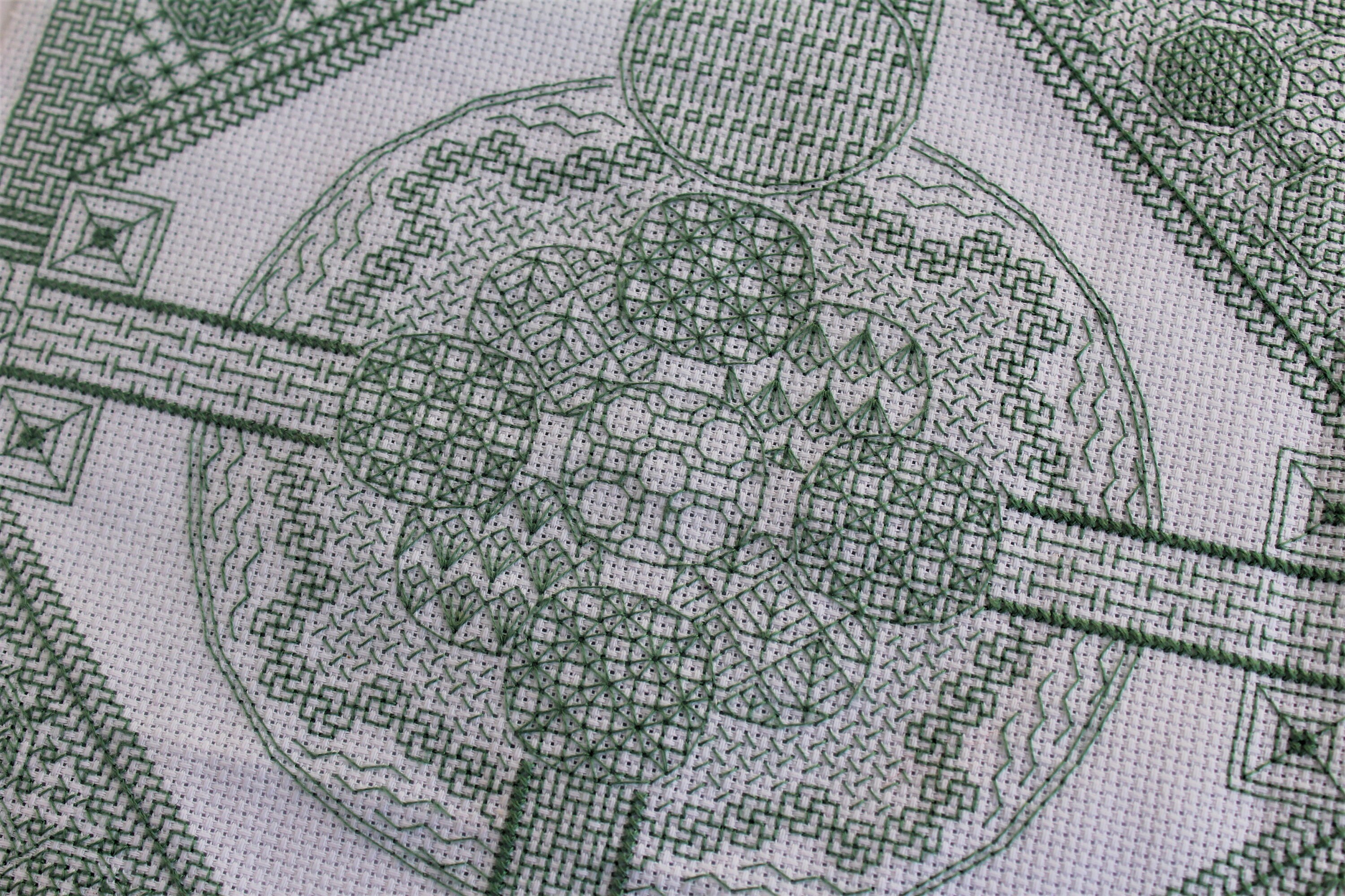 Japanese Zen Garden Blackwork Embroidery Pattern Modern - Etsy