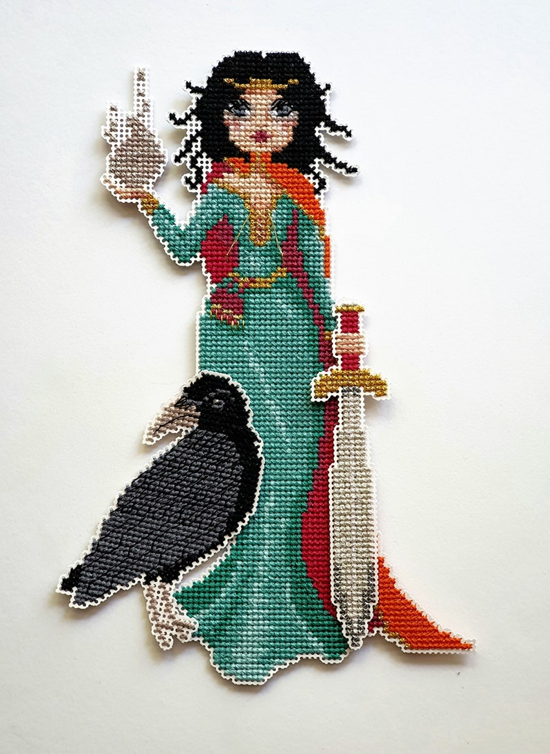 Morgan Le Fay Paper Doll Cross Stitch Pattern, Arthurian Legend ...