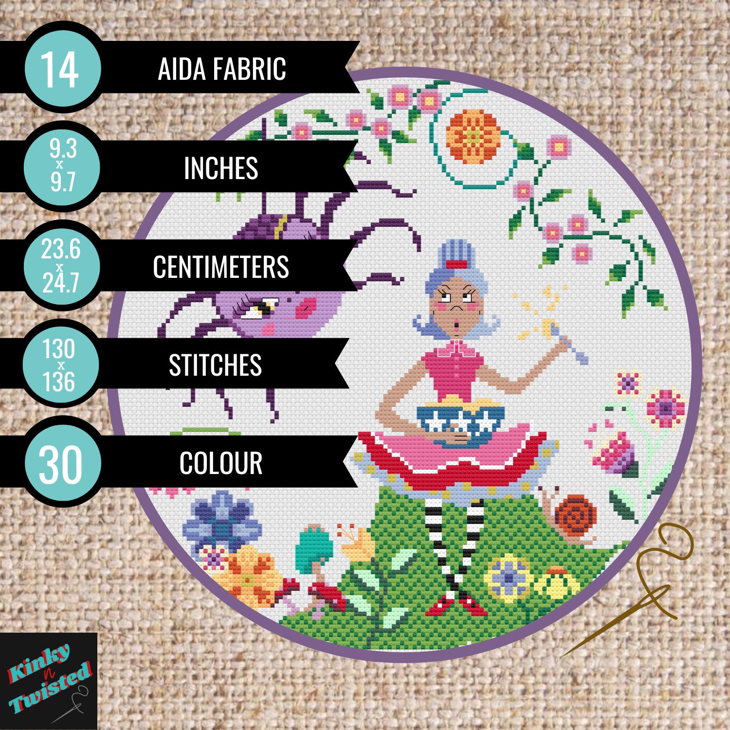 Nursery Rhyme Cross Stitch Pattern, Children's Bedroom Décor, Easy ...