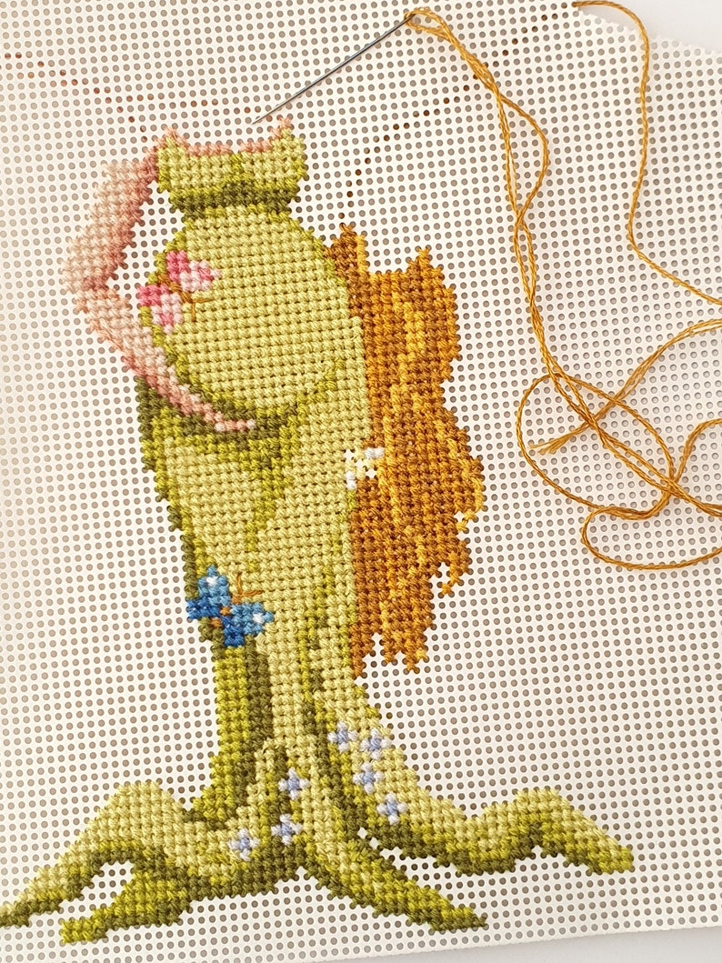 Goddess Gaia Paper Doll Cross Stitch Pattern, Earth Goddess Embroidery ...
