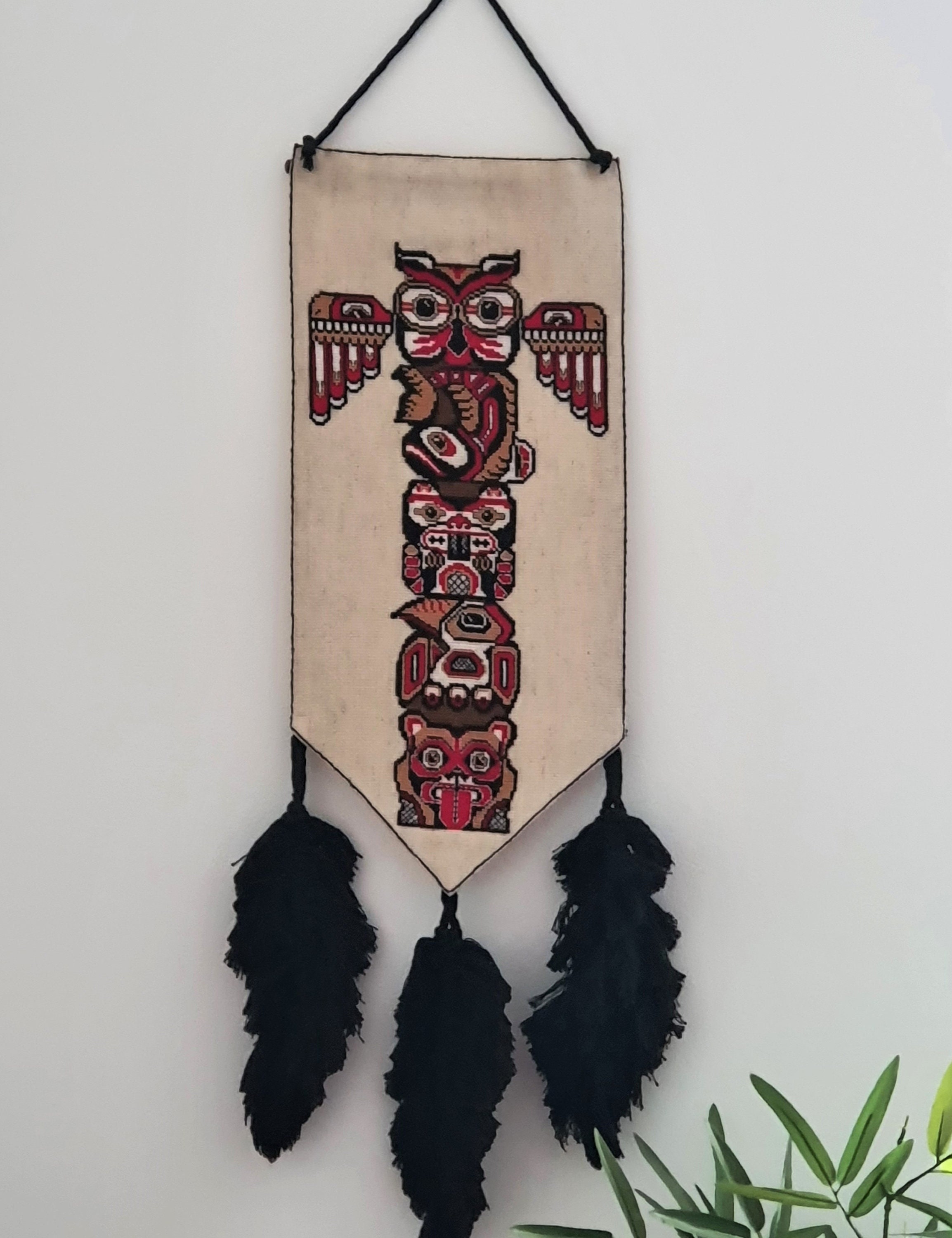 Haida Family Totem Pole Cross Stitch Pattern First Nation - Etsy UK
