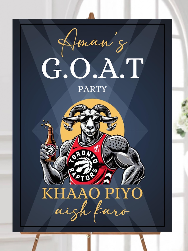 Punjabi Bakra Party Welcome Sign, Customizable Jersey, Goat Meat Party ...