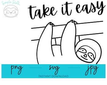 Take It Easy Svg | Etsy