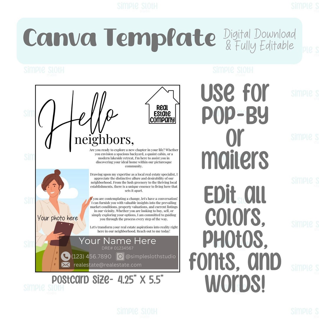 Real Estate Welcome Letter Editable Template - Etsy