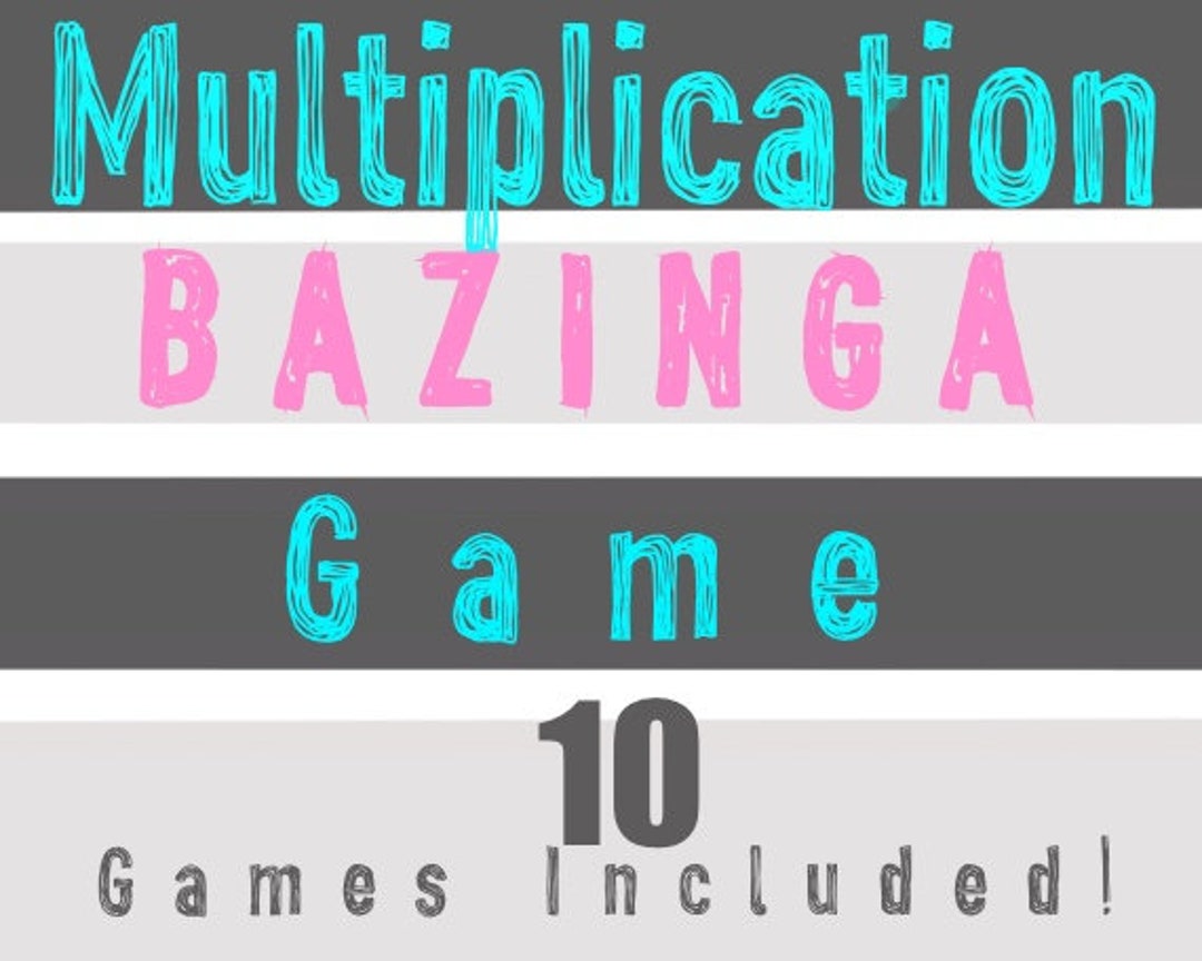 Multiplication Game Bazinga - Etsy