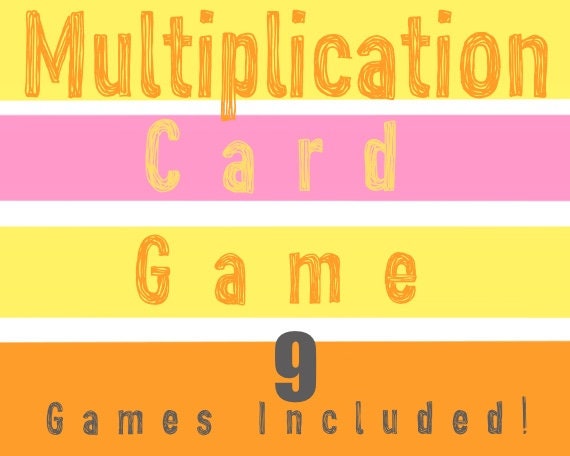 Multiplication Game Printable Math Game - Etsy