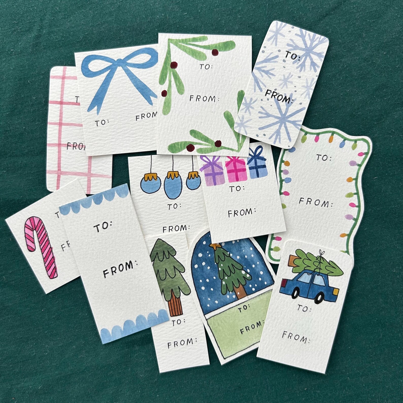 Hand-painted Gift Tags - Variety Pack - Etsy