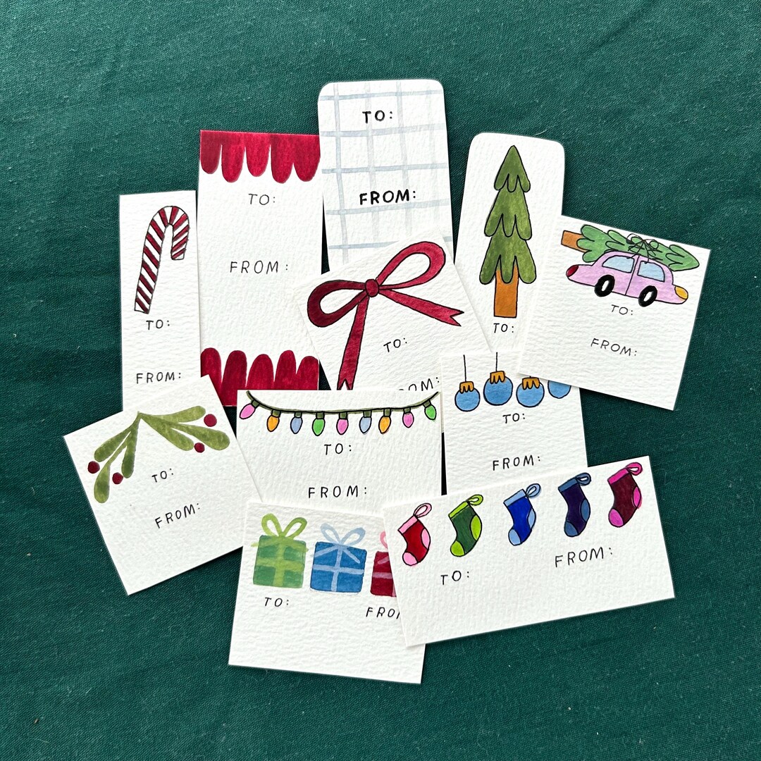 Hand-painted Gift Tags - Variety Pack - Etsy