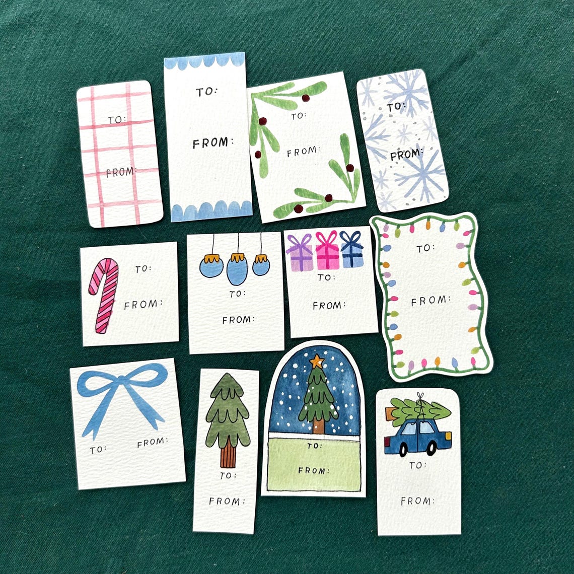 Hand-painted Gift Tags - Variety Pack - Etsy