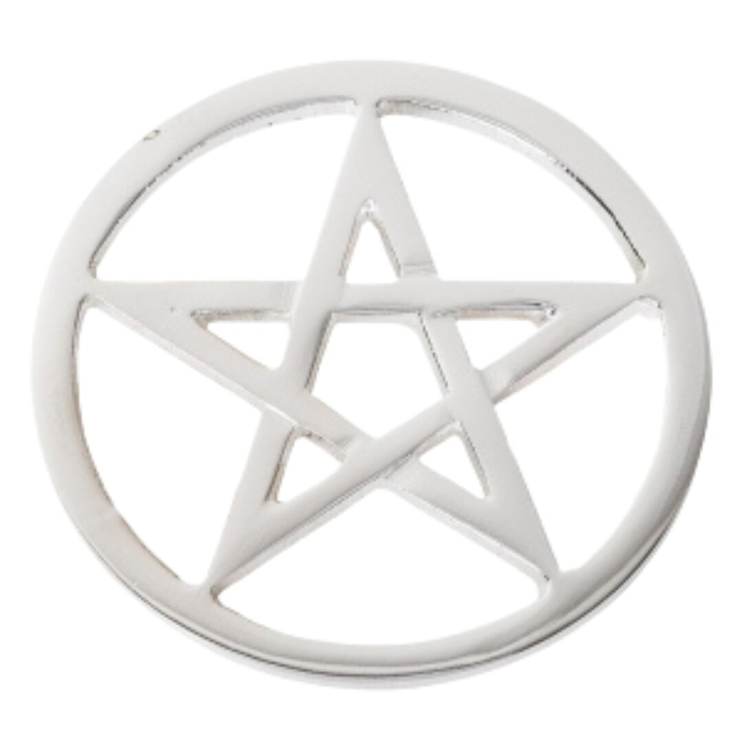 Silver Plated Pentagram Altar Tile | Extra Large | 15cm - Etsy