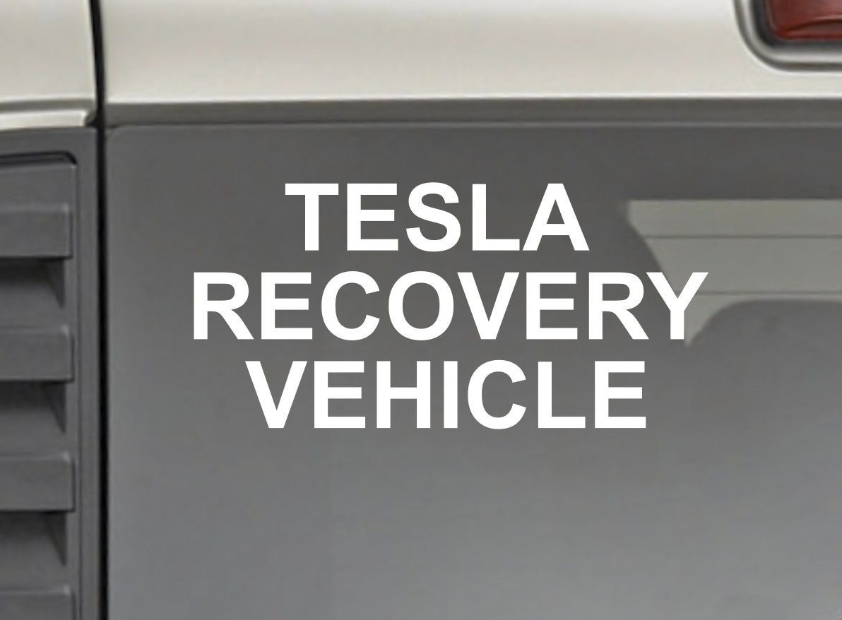 Tesla Recovery Vehicle Funny Decal USA 1776 Vehicle Gas VS Electric ...